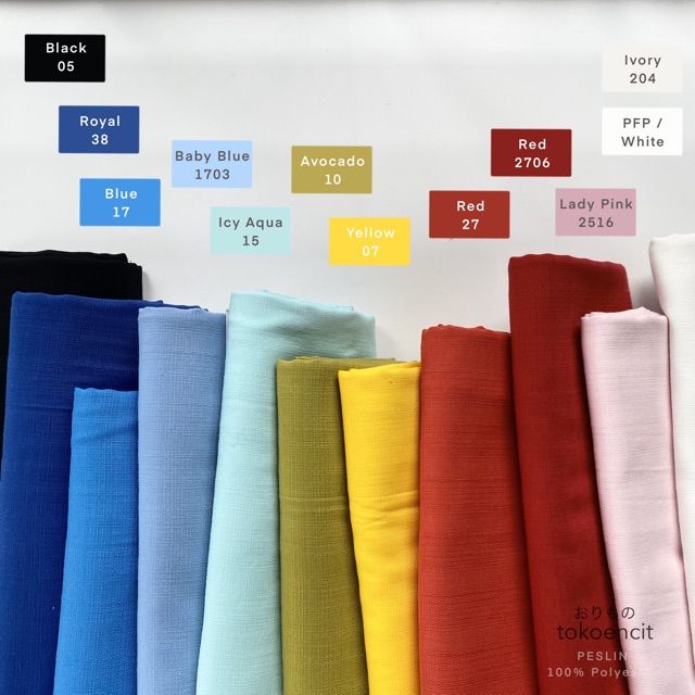 Jual Tokoencit Linen Look Toyobo Peslin Polos Per 0,5 Meter 100% ...