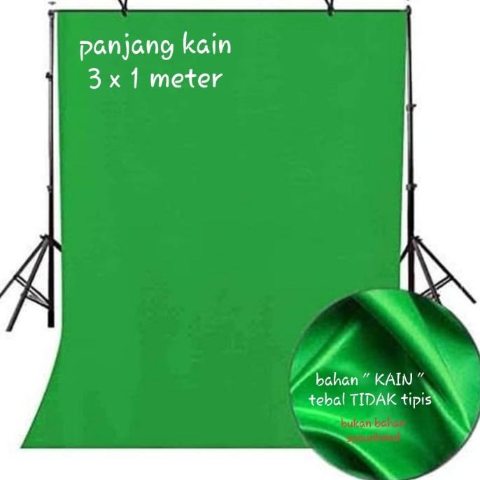 Jual =+=+=+] kain green screen ukuran 3 x 1 meter/kain green screen ...