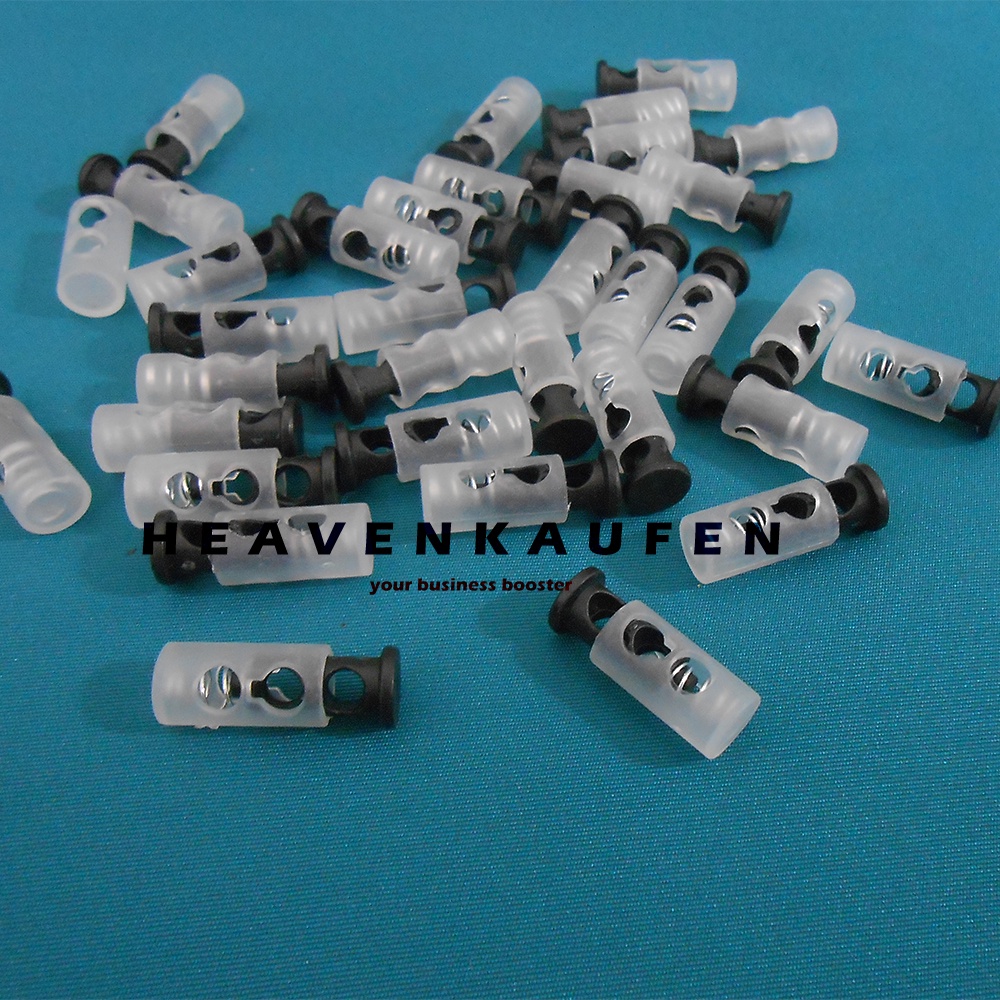 Jual Stopper Tali Dua Lubang Model Botol / Tabung Warna Hitam ...