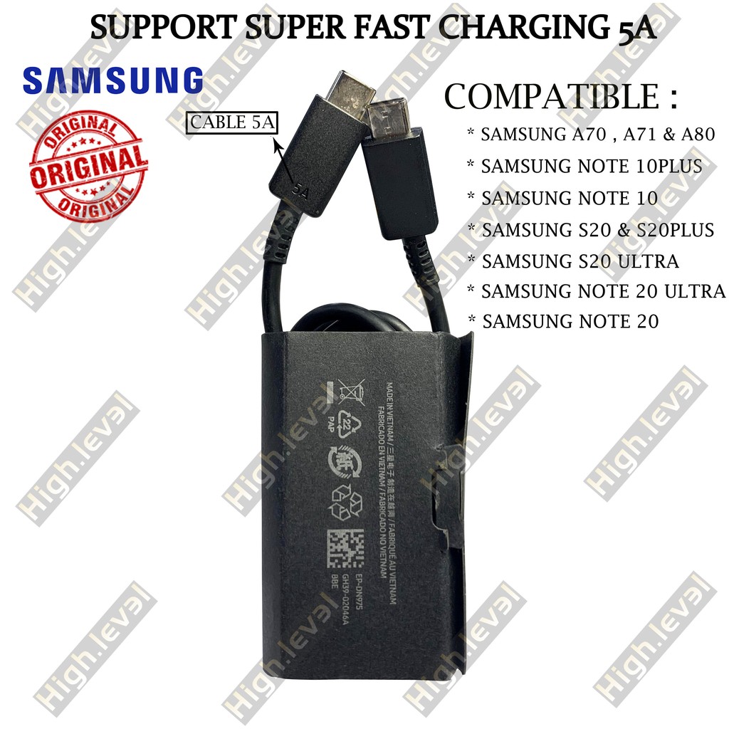 Jual CABLE SAMSUNG NOTE 20 / NOTE 20 ULTRA PD SUPER FAST CHARGE 5A ...