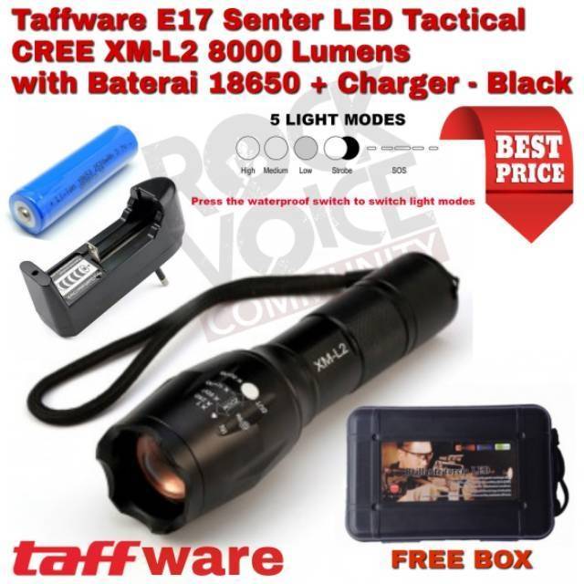 Jual PAKET SENTER XM-L2 8000 LUMENS WITH BOX | Shopee Indonesia