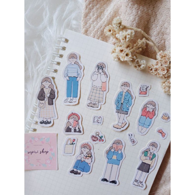 Jual STIKER KOREAN GIRL SET STICKER | Shopee Indonesia