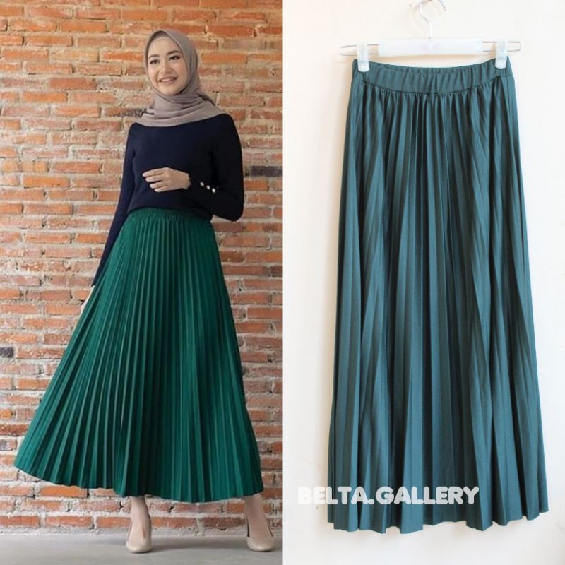 Jual Rok Plisket Panjang Lebar Mongle Import Premium Tebal Ori Prisket Umbrella Dewasa | Shopee ...