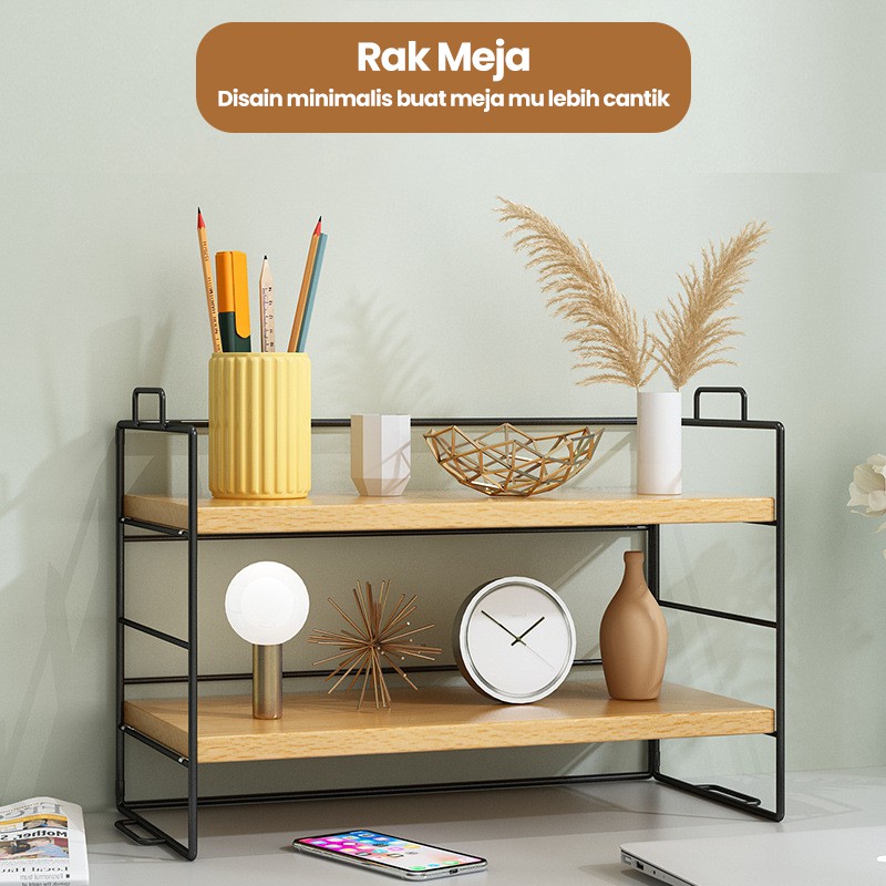 Jual Rak Meja Kerja Minimalis Rak Buku Stationary Simple Multifungsi ...