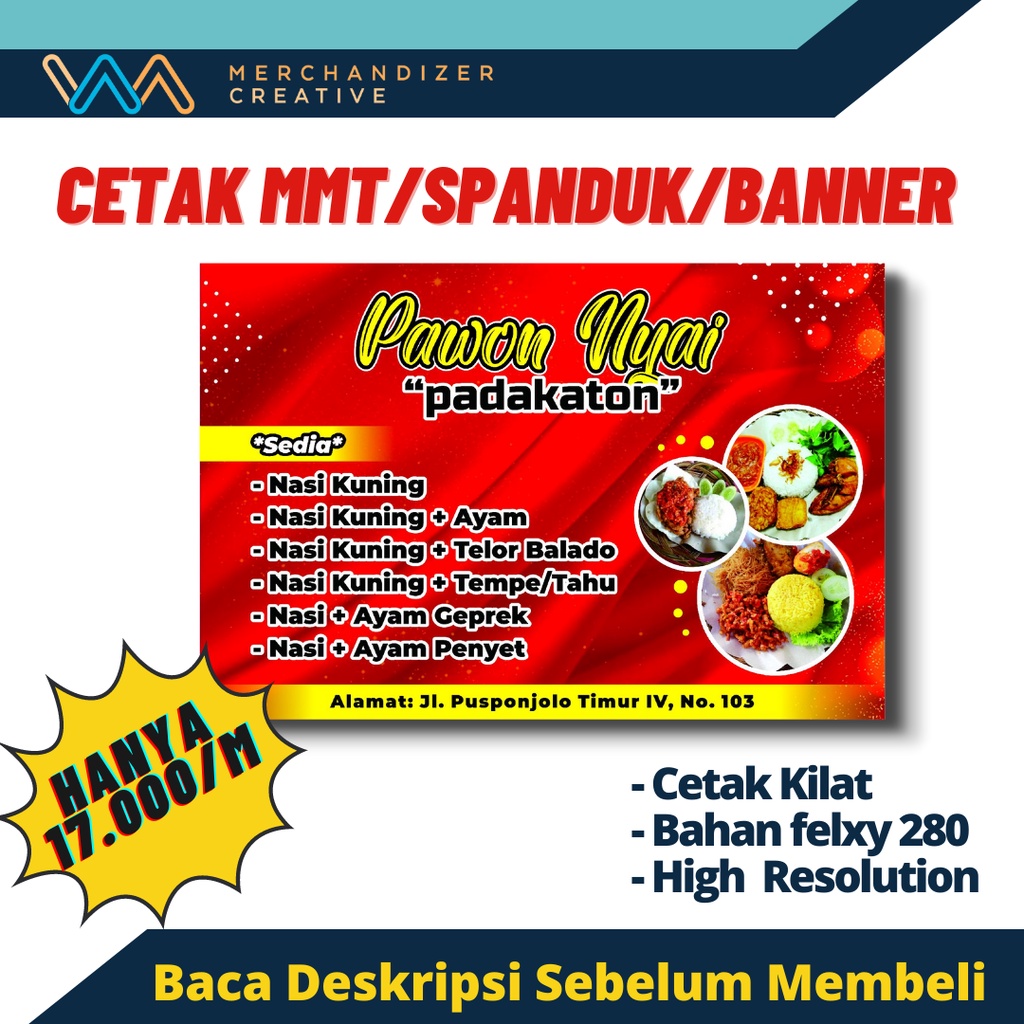 Jual CETAK MMT SPANDUK MURAH BAHAN FLEXY 280 gsm | Shopee Indonesia