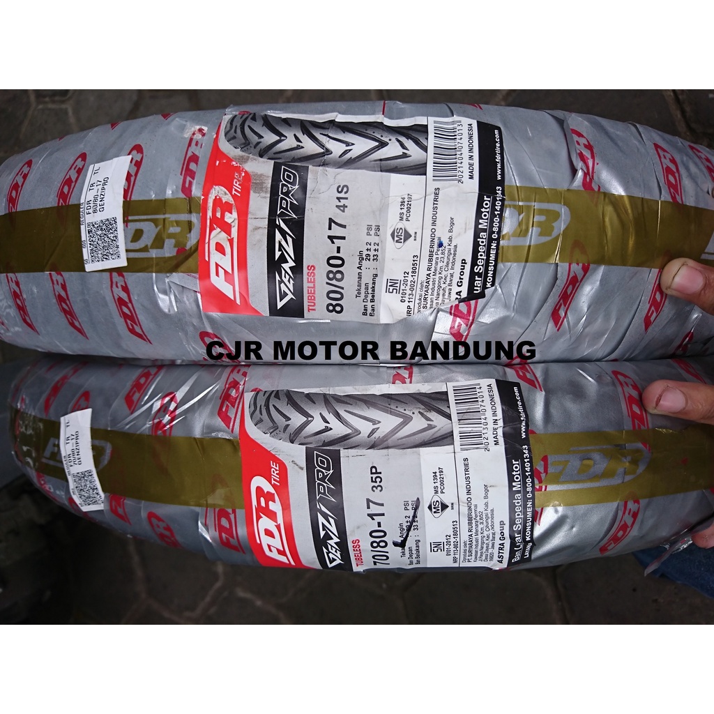 Jual PAKET FDR Genzi Pro 70/80 & 80/80 ring 17 Ban Motor Bebek Tubeless supra jupiter vega sonic ...