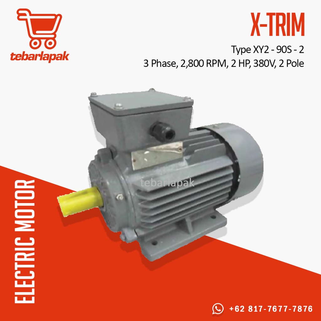 Jual Electric Motor Three Phase 2 HP XY2-90S-2 | Shopee Indonesia