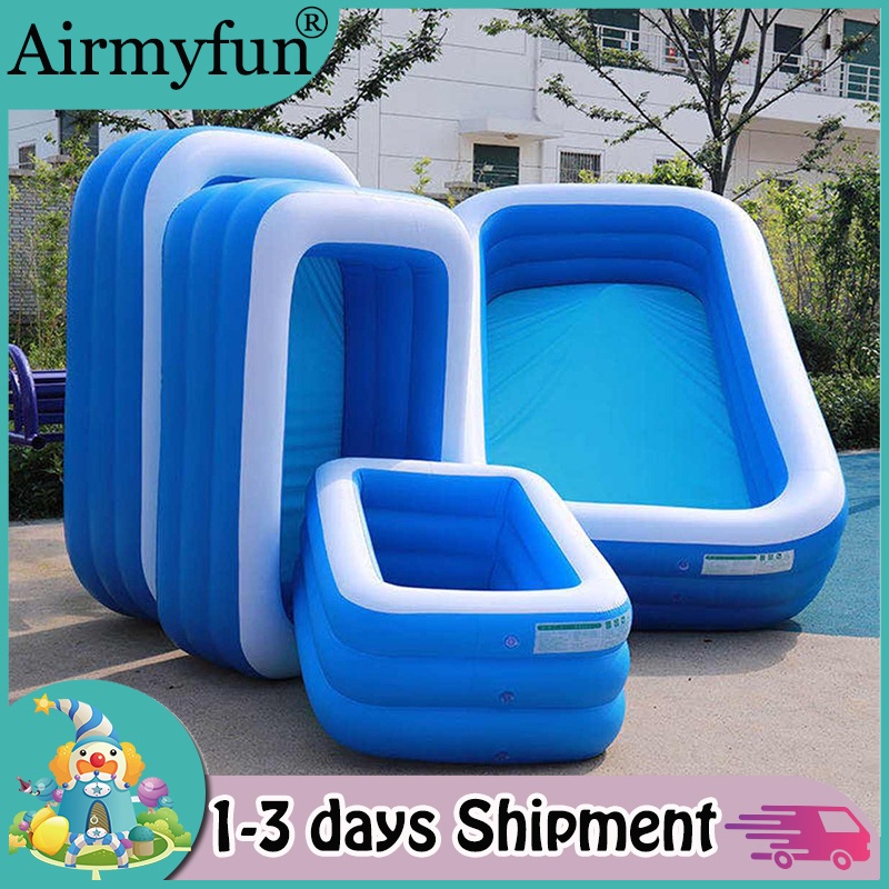 Jual 2023 New !⭐Barang spot⭐RETRO 3 Rings Inflatable Swimming Pool Kids ...