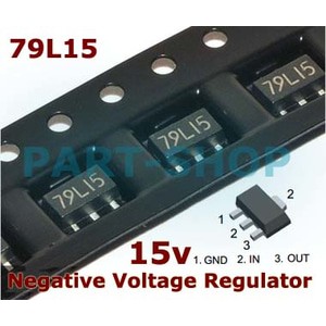 Jual IC 79L15 SMD 7915 0.1A -15V Negative Voltage Regulator SOT89 ...