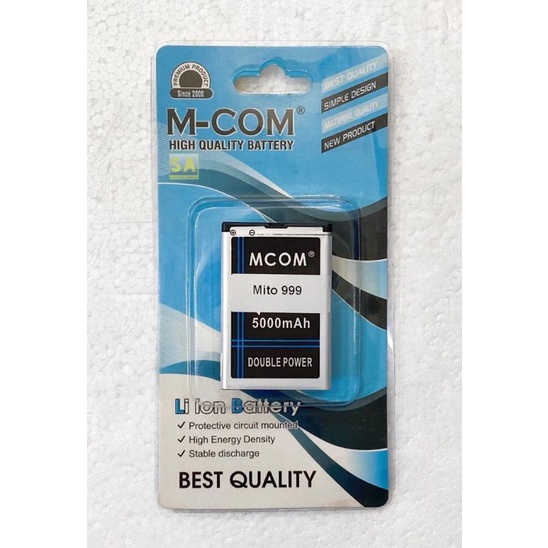 Jual Battery Baterai MCOM Mito 999 Double Power 5000mAh | Shopee Indonesia