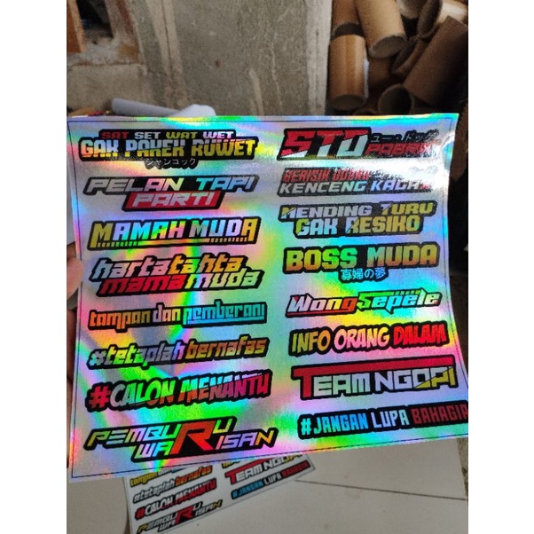 Jual Stiker Pack Kata Kata Racing / Stiker Viral / Stiker Racing / Stiker Hologram / Stiker ...