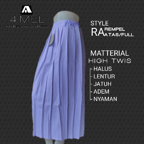 Jual Rok Putih Panjang Model Rempel Full Seragam Sekolah SD Kain High Twis | Shopee Indonesia