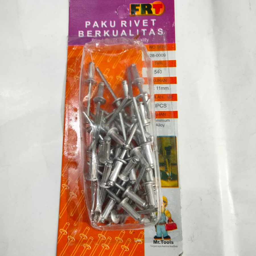 Jual paku rivet 540 ( 4mm x11mm) | Shopee Indonesia