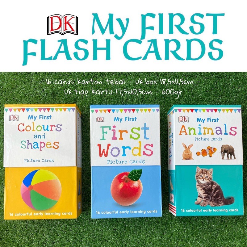 Jual My first Flash cards set animals first words colours shapes from ...