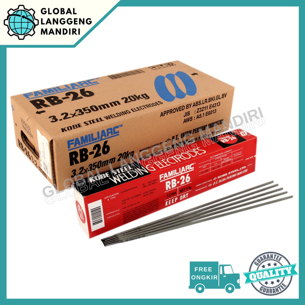 Jual Kawat Las KOBELCO RB26 / 2.6MM / 3.2MM / 4.0MM (5KG)/ RB 26 | Shopee Indonesia