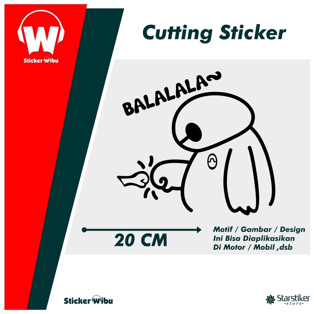 Jual STICKER CUTTING BAYMAX / BIG HERO 6 / BALALALA / STIKER / STICKER ...