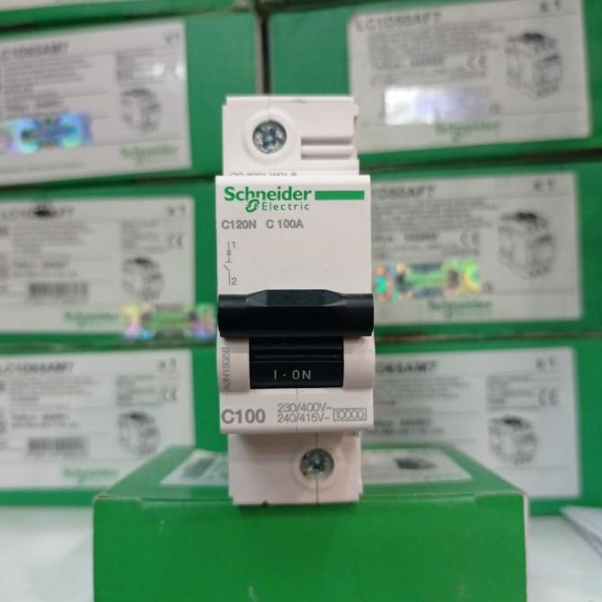 Jual mcb 100a 125a 1p 1phase schneider C120N 10000 10ka | Shopee Indonesia