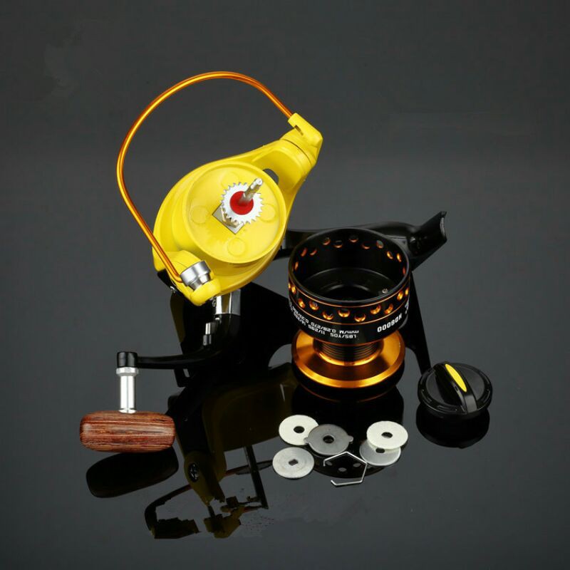 Jual Reel Pancing Metal HD7000 12 Ball Bearing - Black/Yellow | Shopee ...