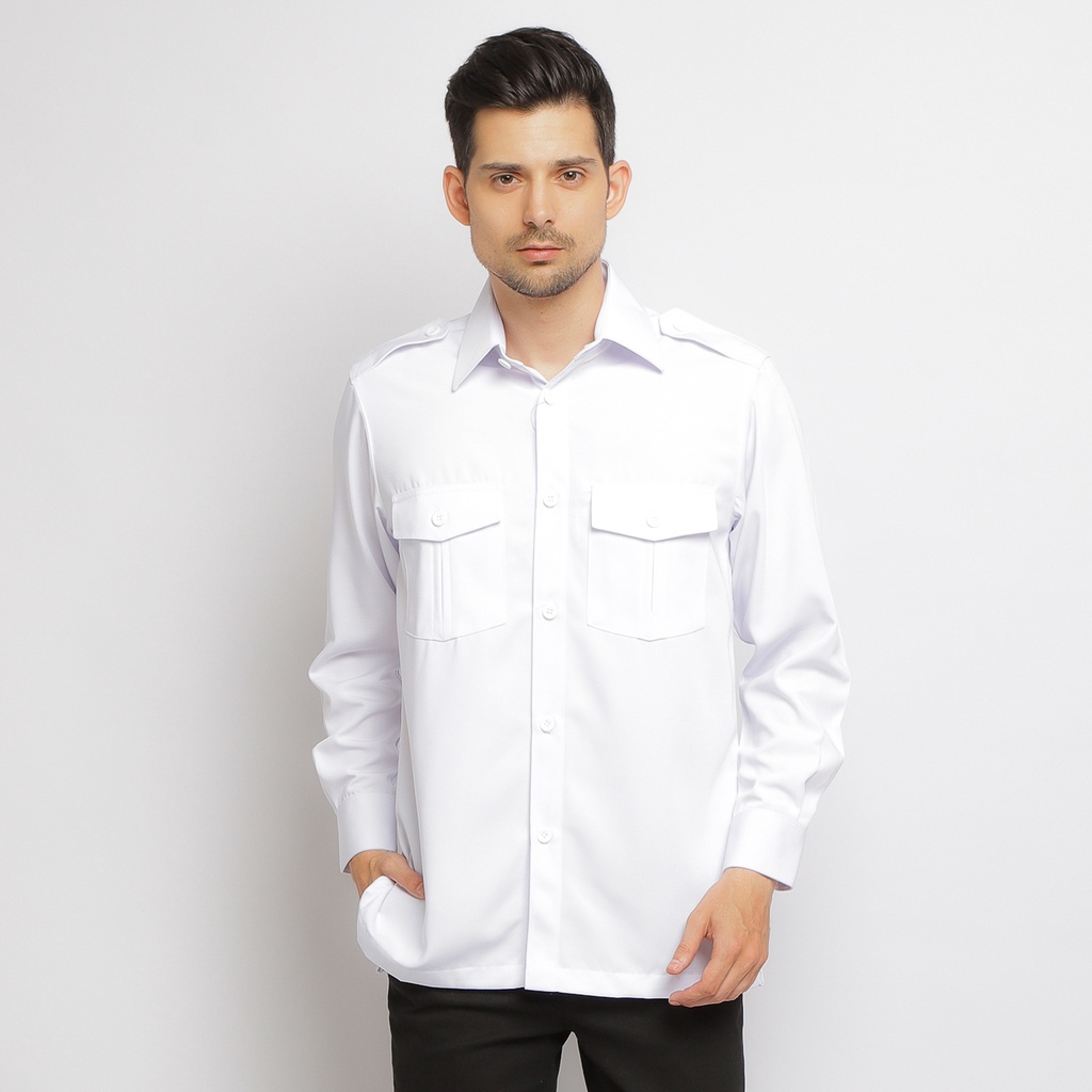 Jual KEMEJA PDH PDL PNS PUTIH LENGAN PANJANG SERAGAM KERJA JACKERTON ...