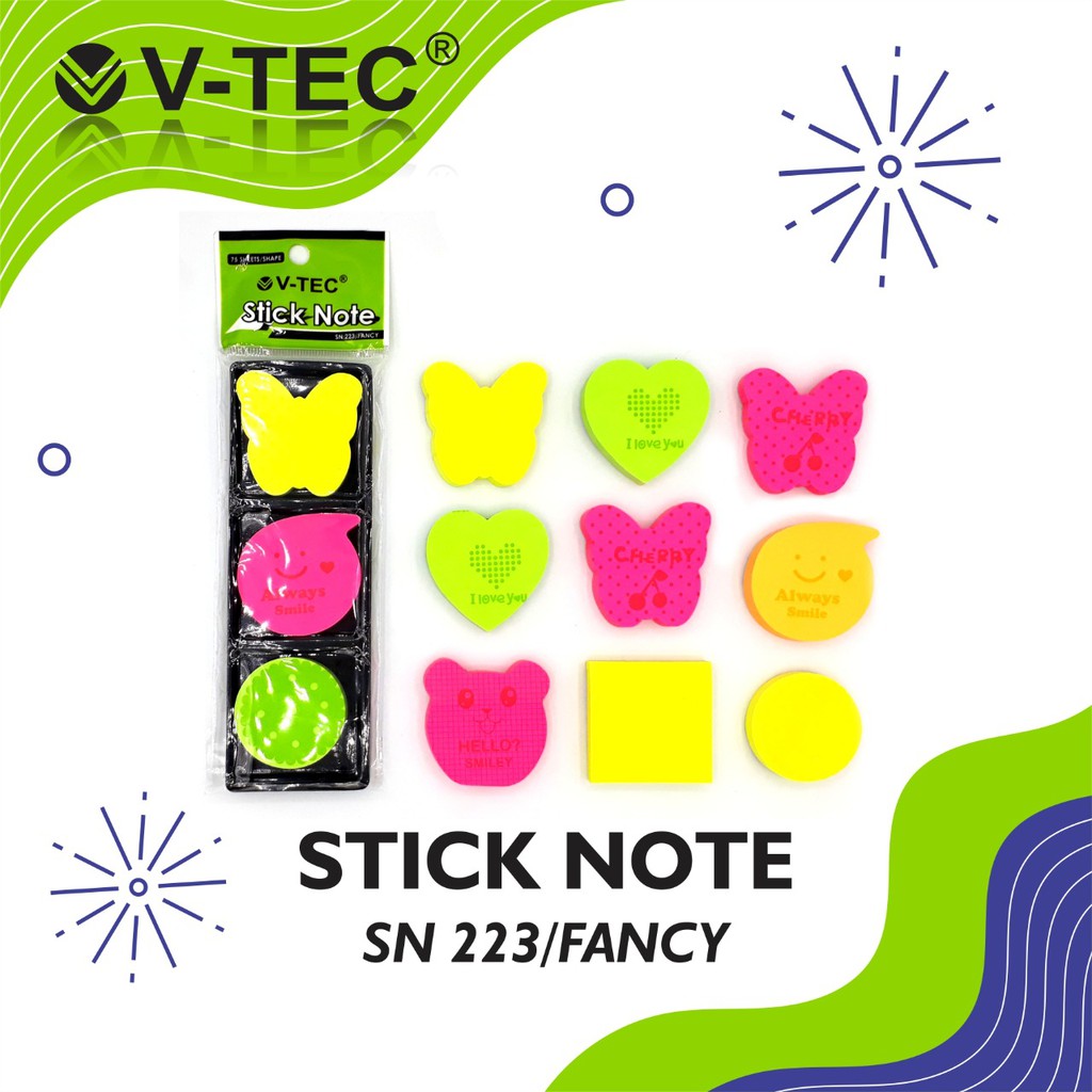 Jual V-TEC STICKY NOTES SN 223/FANCY | Shopee Indonesia