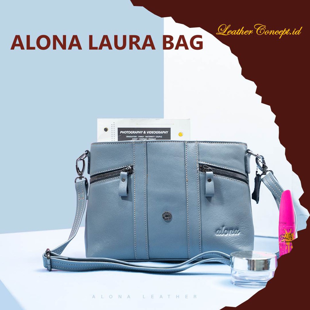 Jual Tas Selempang Branded Kulit Asli Alona Laura Bag Original Leather | Shopee Indonesia