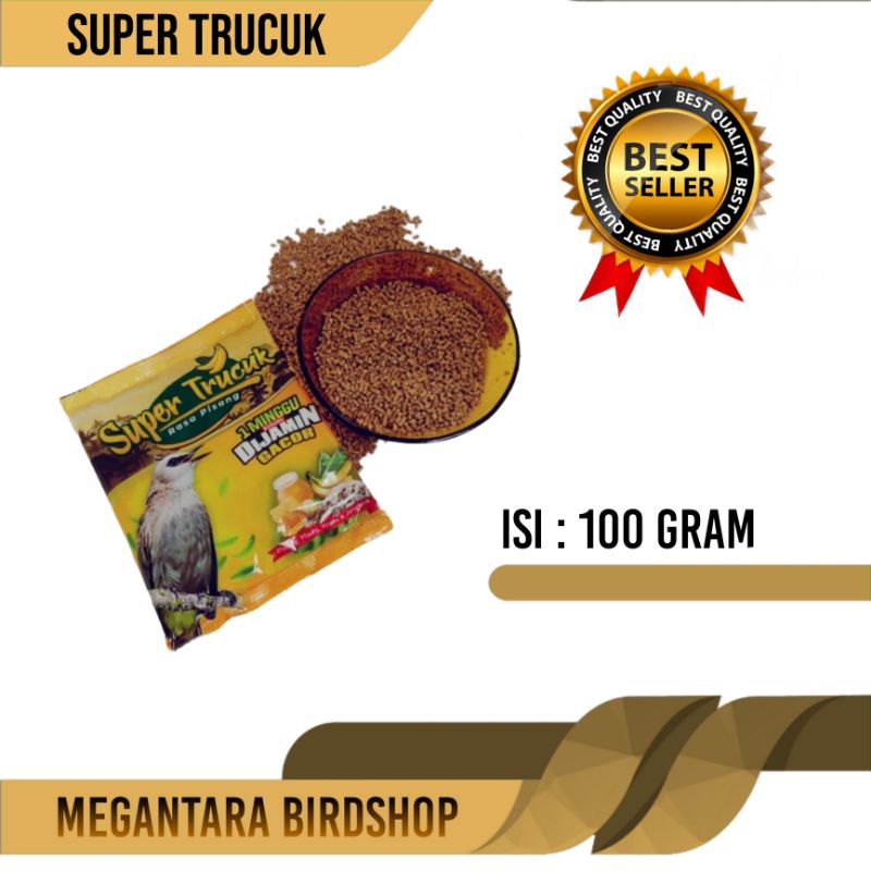 Jual Pakan burung Pur pellet super trucuk rasa pisang terlaris 100 gram ...