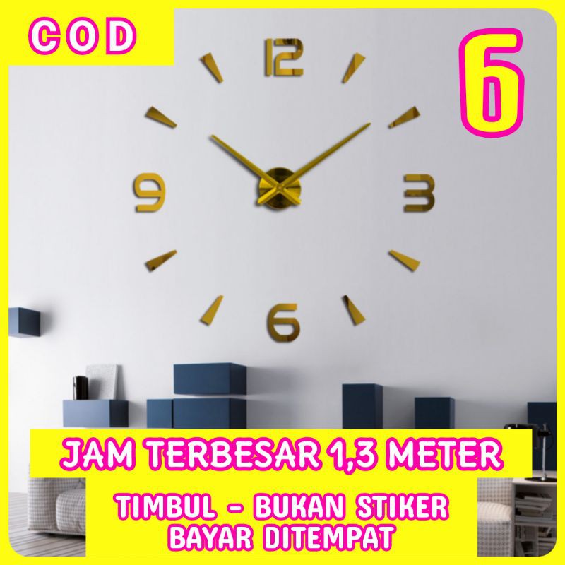 Jual Jam Dinding Besar 130cm Ukuran Super Jumbo | Jam Dinding Tempel ...