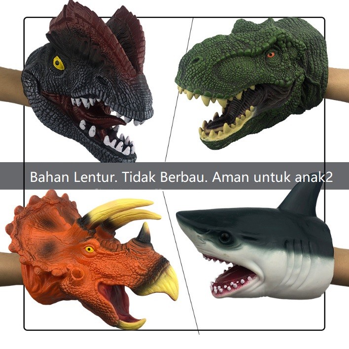 Jual Mainan Edukasi Anak Boneka Tangan Dinosaurus Hand Puppet Tidak Bau ...