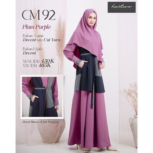 Jual GAMIS PREMIUM HAIHAI HAITWO GM 092 GM 92 SET HIJAB - GAMIS PREMIUM ...