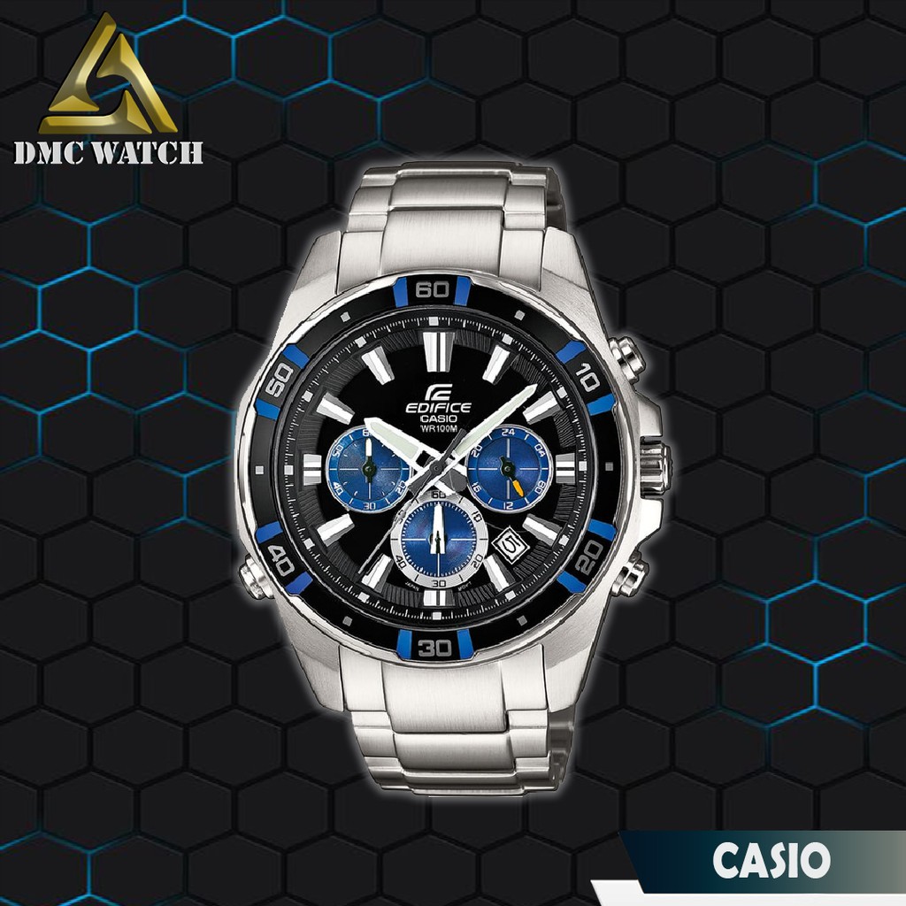Jual Jam Tangan Pria Casio Edifice EFR-534 Silver Blue Original BM ...