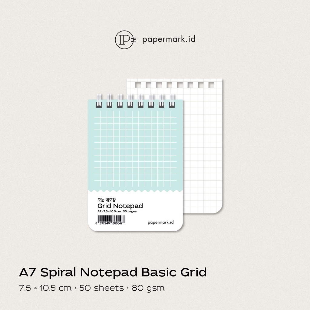 Jual A7 Spiral Notepad Basic Grid | Shopee Indonesia