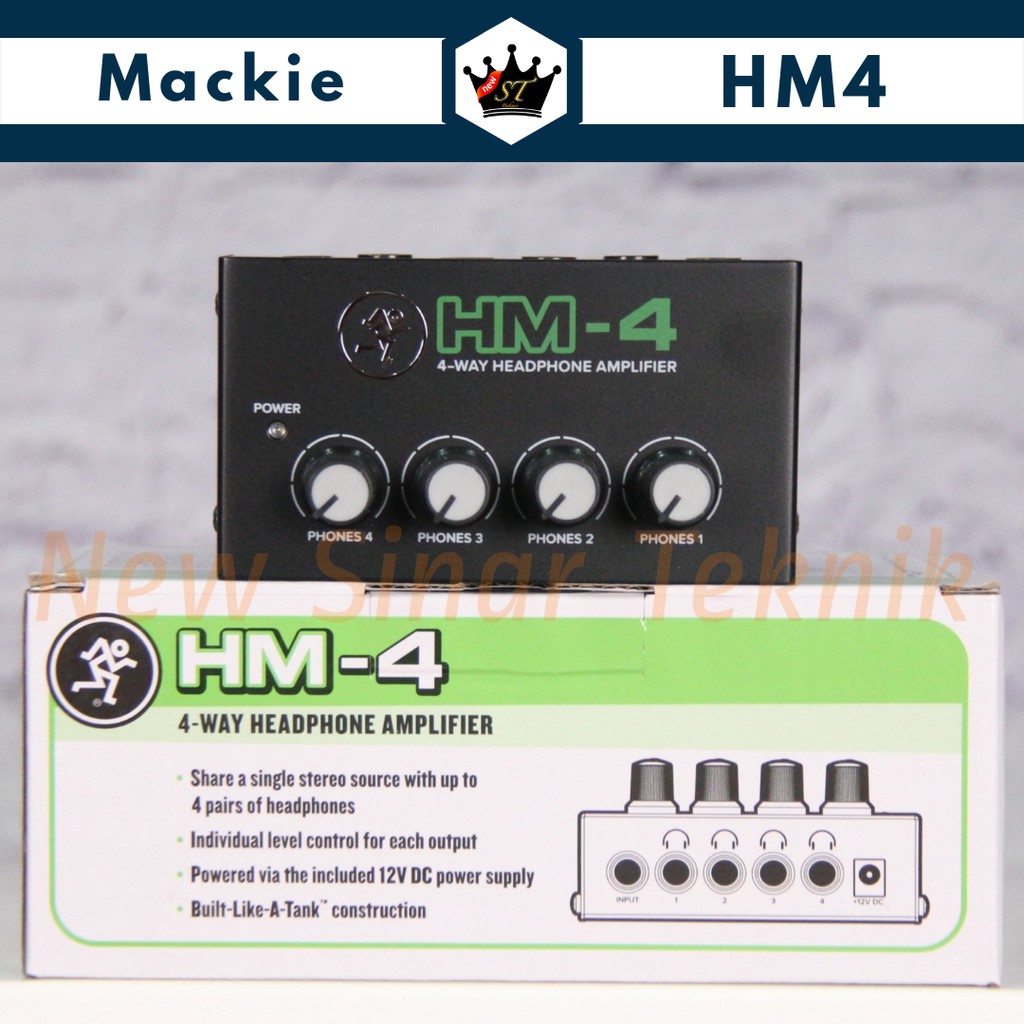 Jual Mackie HM-4 HM4 Headphone Splitter Amplifier Distributor 4 Channel ...
