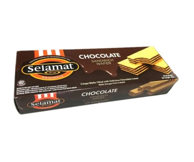 Jual Wafer Selamat Chocolate 145Gr Slamat sandwich coklat | Shopee ...