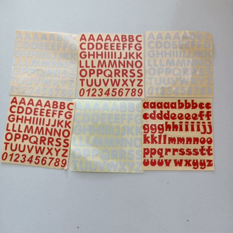 Jual Sticker huruf abjad abcd bahan reflektif (reflective) | Shopee ...