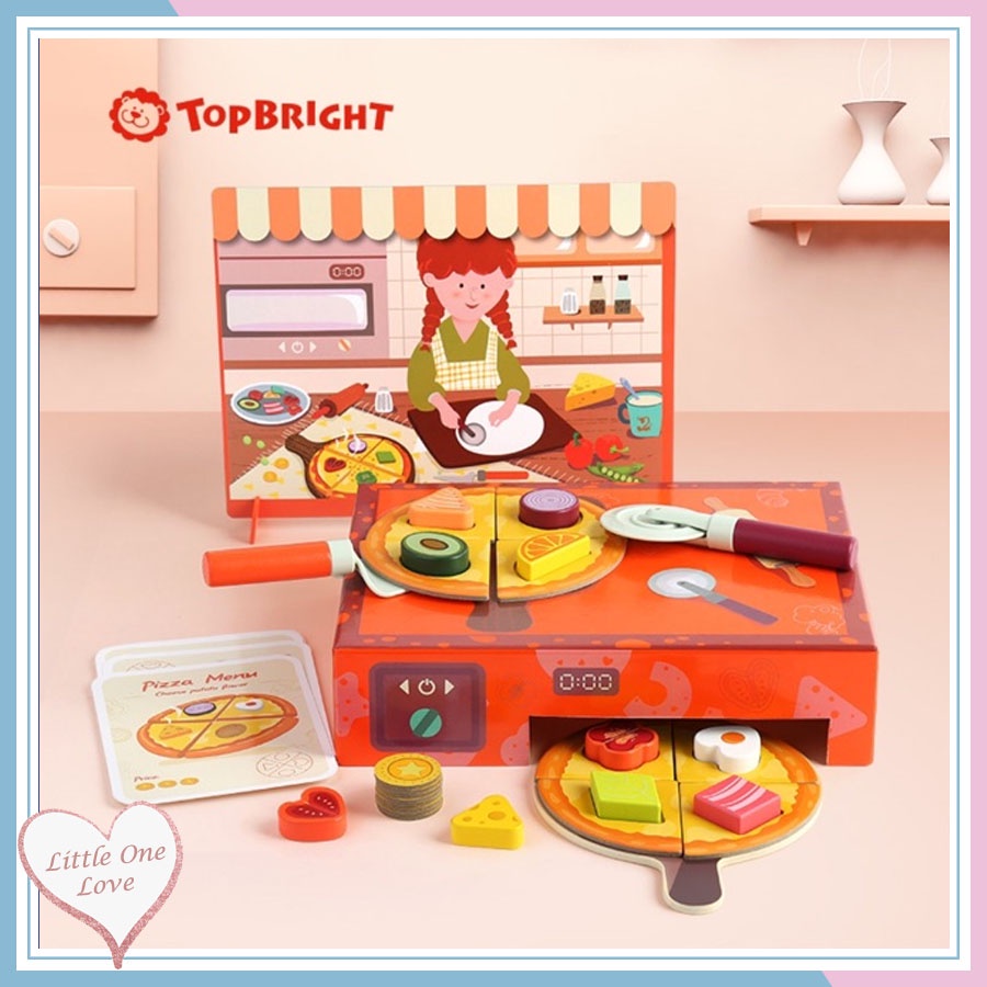 Jual Top Bright Logic Shape Pizza Box Wooden (TopBright Pretend Play) | Shopee Indonesia