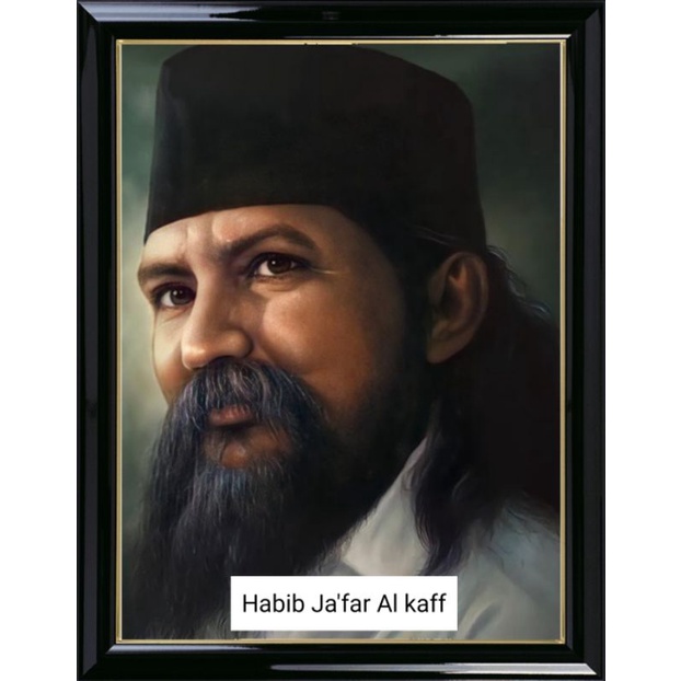 Jual hiasan dinding poster habib Ja'far Al Kahfi plus bingkai ukuran ...