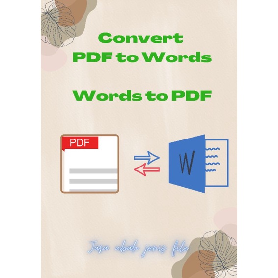 Jual Jasa Convert/ ubah File Pdf ke Word dan file word ke pdf | Shopee ...