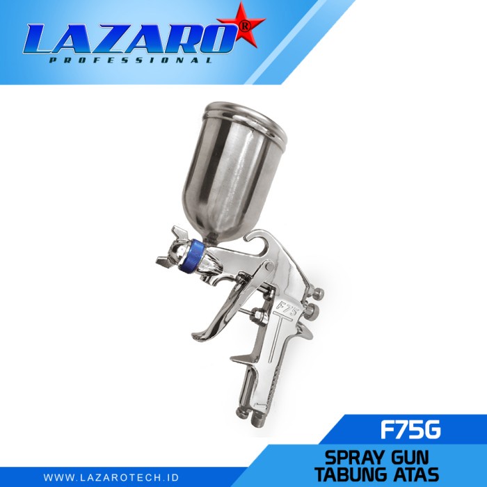 Jual Lazaro F75G Spray Gun Spraygun Alat Semprotan Cat Kompresor Spet ...