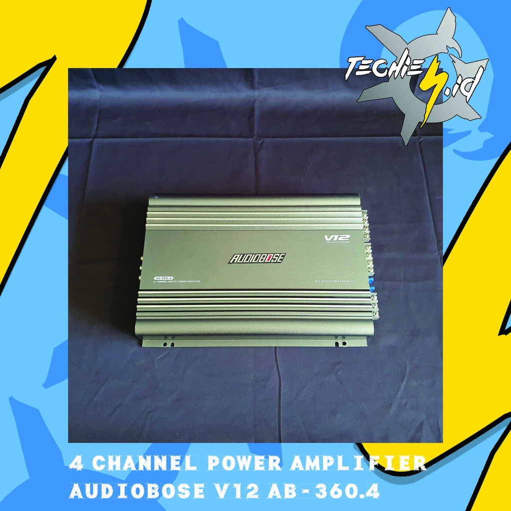 Jual 4 Channel Power Amplifier Audiobose V12 AB-360.4 - Dus Putih Polos ...