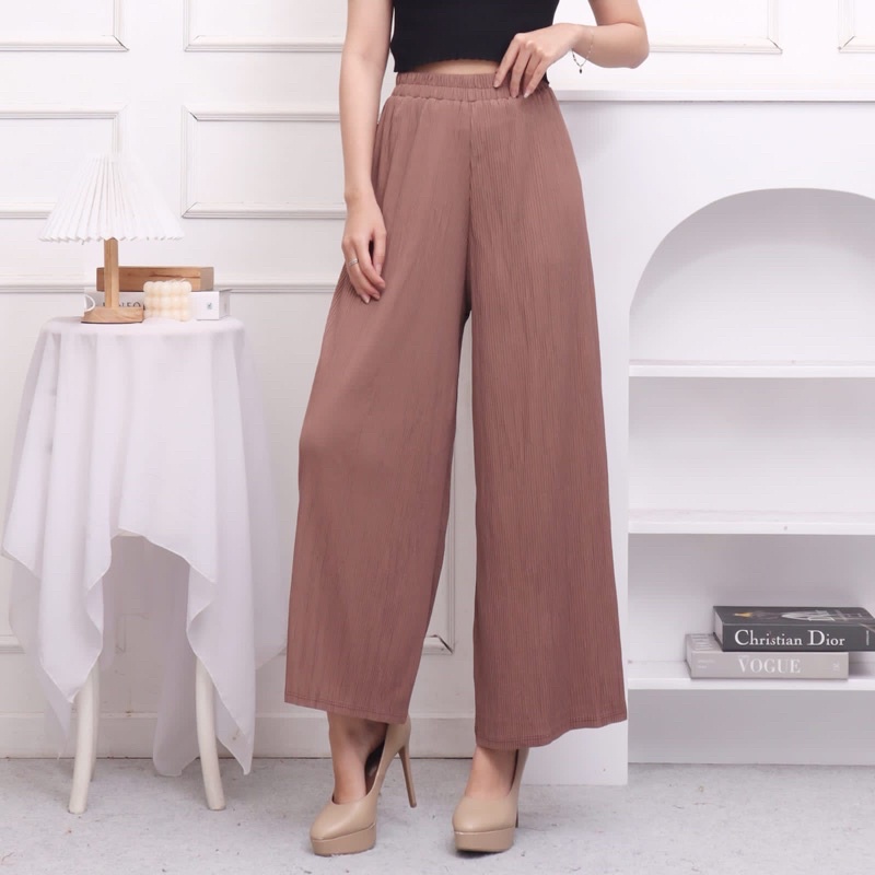 Jual (R05) KULOT LIDI PLISKET PANJANG Hyget Super / Pleated Cullote ...