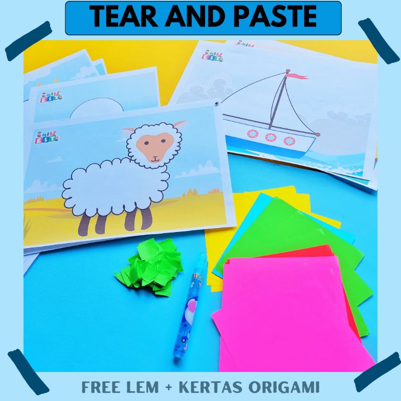 Jual WORKSHEET ANAK TEAR AND PASTE | Shopee Indonesia