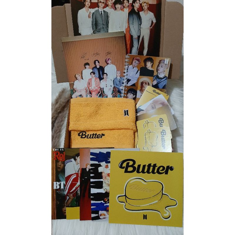 Jual SPECIAL GIFT BOX BTS BUTTER HANDUK BORDIR DAN BANYAK FREEBIES ...