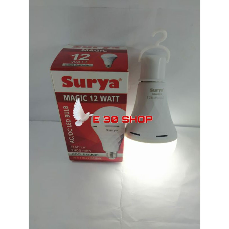 Jual Bohlam Lampu magic 12 watt Hannochs SURYA cahaya putih | Shopee ...