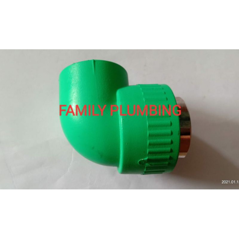 Jual KNEE DRAT DALAM KDD ELBOW FEMALE THREADED PPR HIJAU 25mm x 3/4" INCH RUCIKA KELEN WAVIN EK ...