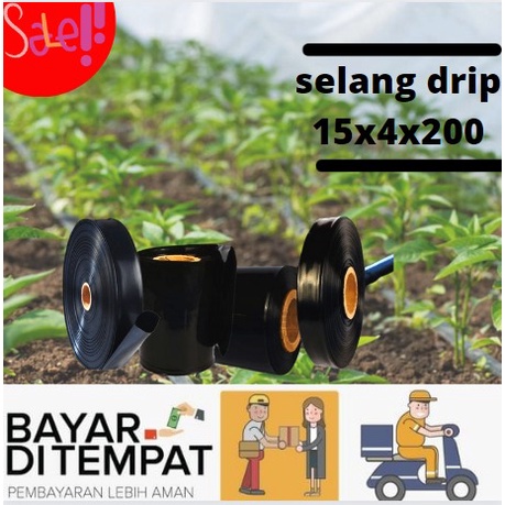 Jual Selang Drip Irigasi Tetes 200 meter x 4cm x 15 mikron | Shopee ...