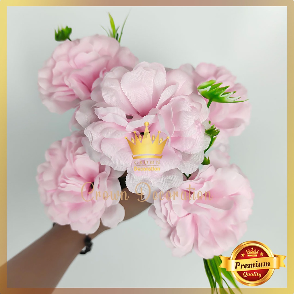 Jual Bunga Anyelir Carnation Tipe SJ Cabang 5 Artificial/Pompom Murah ...