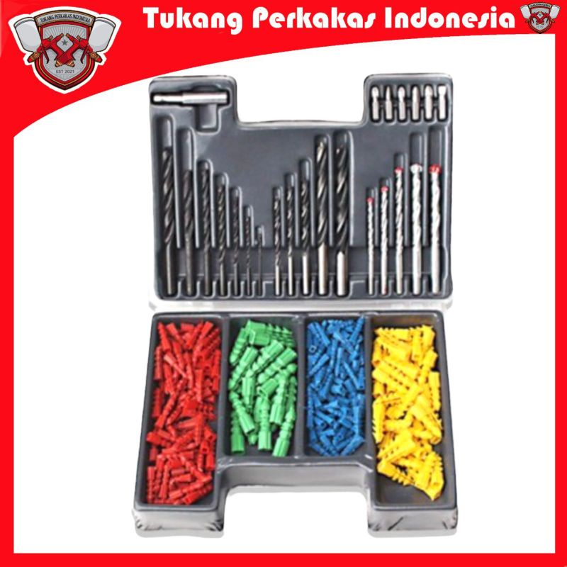 Jual Mata Bor Dan Rumah Skrup set 300pcs bor besi kayu Tembok | Shopee ...