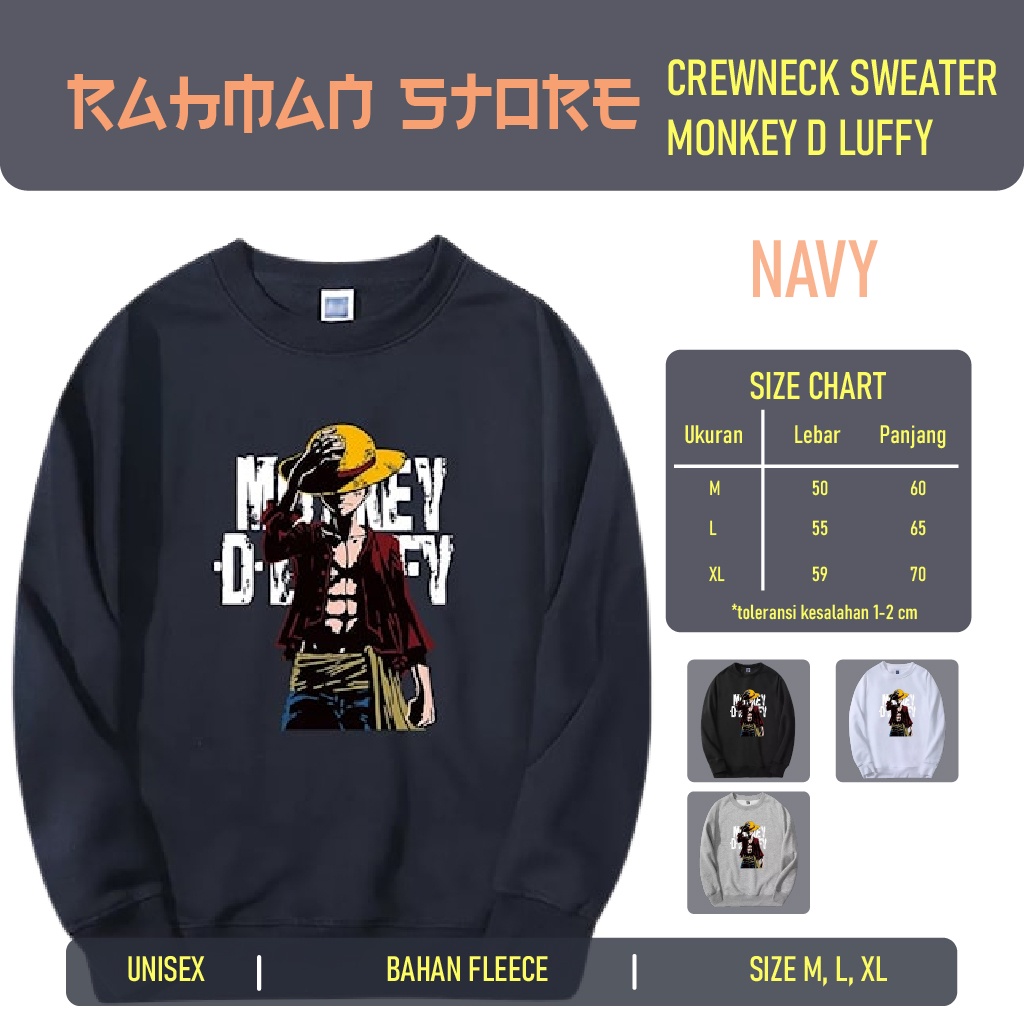 Jual JAKET CREWNECK JUMPER SWEATER SWETER SWITER OVERSIZE ANIME PRIA ...