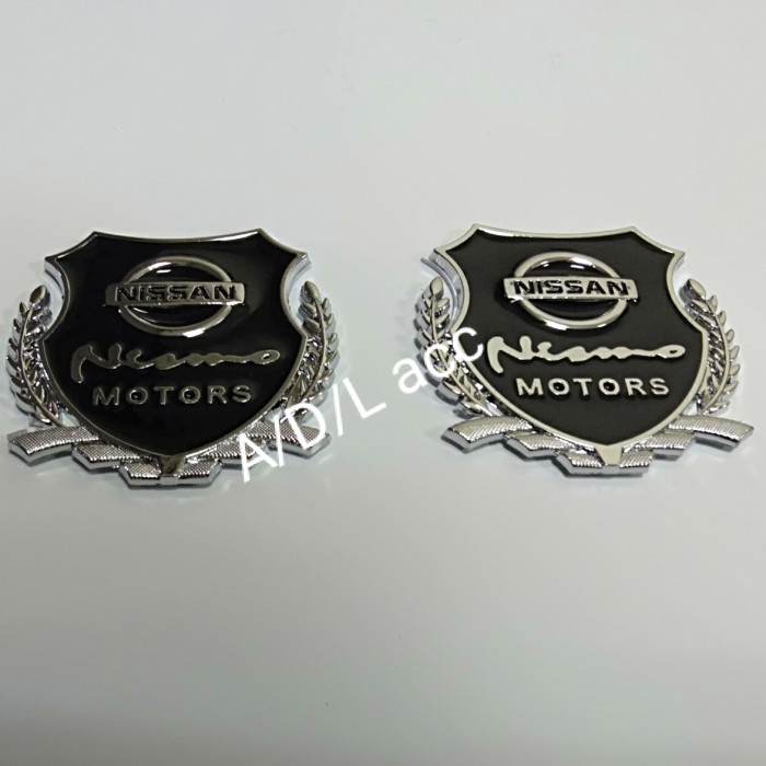 Jual emblem stiker lambang MOBIL logo nissan silver plat besi keras ...
