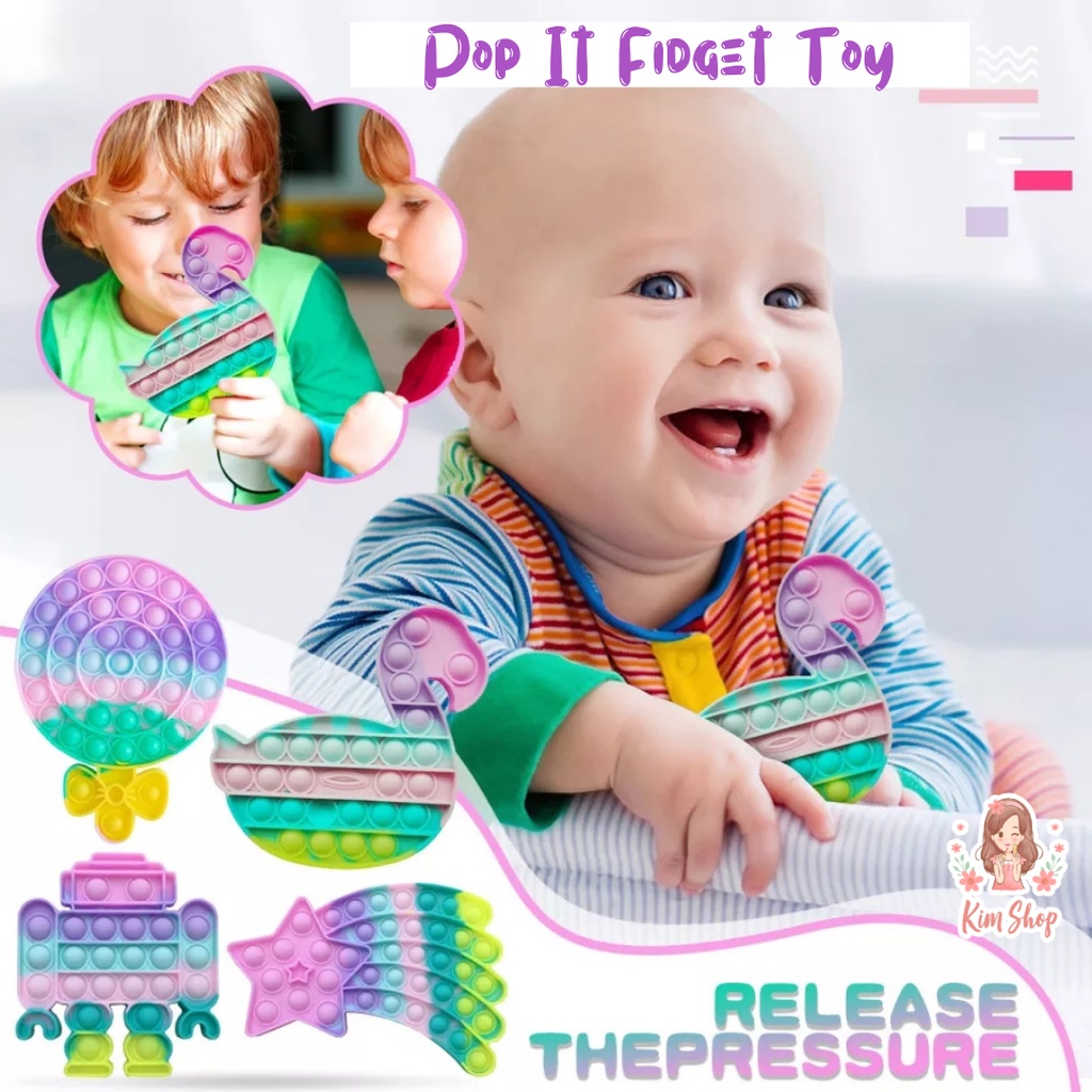 Jual ELEFANT POP IT Fidget Toy Push Pop Rainbow Macaroon Pastel Mainan ...